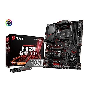 MSI MPG X570 GAMING PLUS Motherboard (AMD AM4, PCIe 4.0, DDR4, SATA 6Gb/s, M.2, USB 3.2 Gen 2, HDMI, ATX)