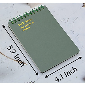 Yansanido Top Bound Spiral Notebook, 8 Pcs 4 Color A6 Size Thick Plastic Hardcover 7mm College Ruled Paper 80 Sheets (160 Pages) Journal for School and Office Supplies (8 Pcs A6)