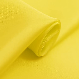 F.D.SILK 8MM 100% Mulberry Bright Yellow Silk Habotai Fabric by The Yard, 48 Colors, DLF0810