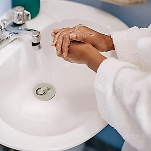 6 Pieces Rubber Sink Stopper, Drain Stopper Bath Tub Stopper with Pull Ring, Kitchen Drain Plug Sink Plug, Bathroom Bath Plugs, 6 Sizes（White）