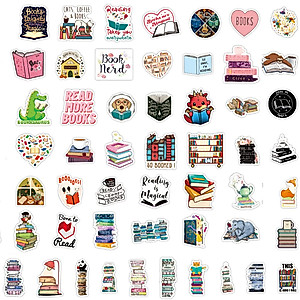 WOSHIDEFA 100PCS Reading Stickers,Waterproof Motivational Stickers for Journalings Planner,Trendy Vinyl Stickers for Water Bottles Book Laptops Stickers for Kids