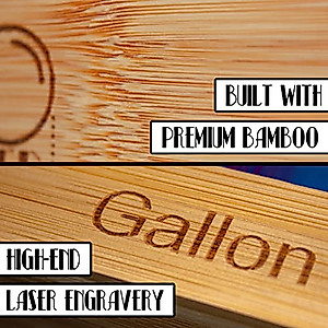 Mr Spacer Food Bag Storage Organizer for Kitchen, Bamboo Kitchen Bag Organizer, Compatible with Gallon, Quart, Sandwich and Snack Size Bag (1 Box 4 Slots)