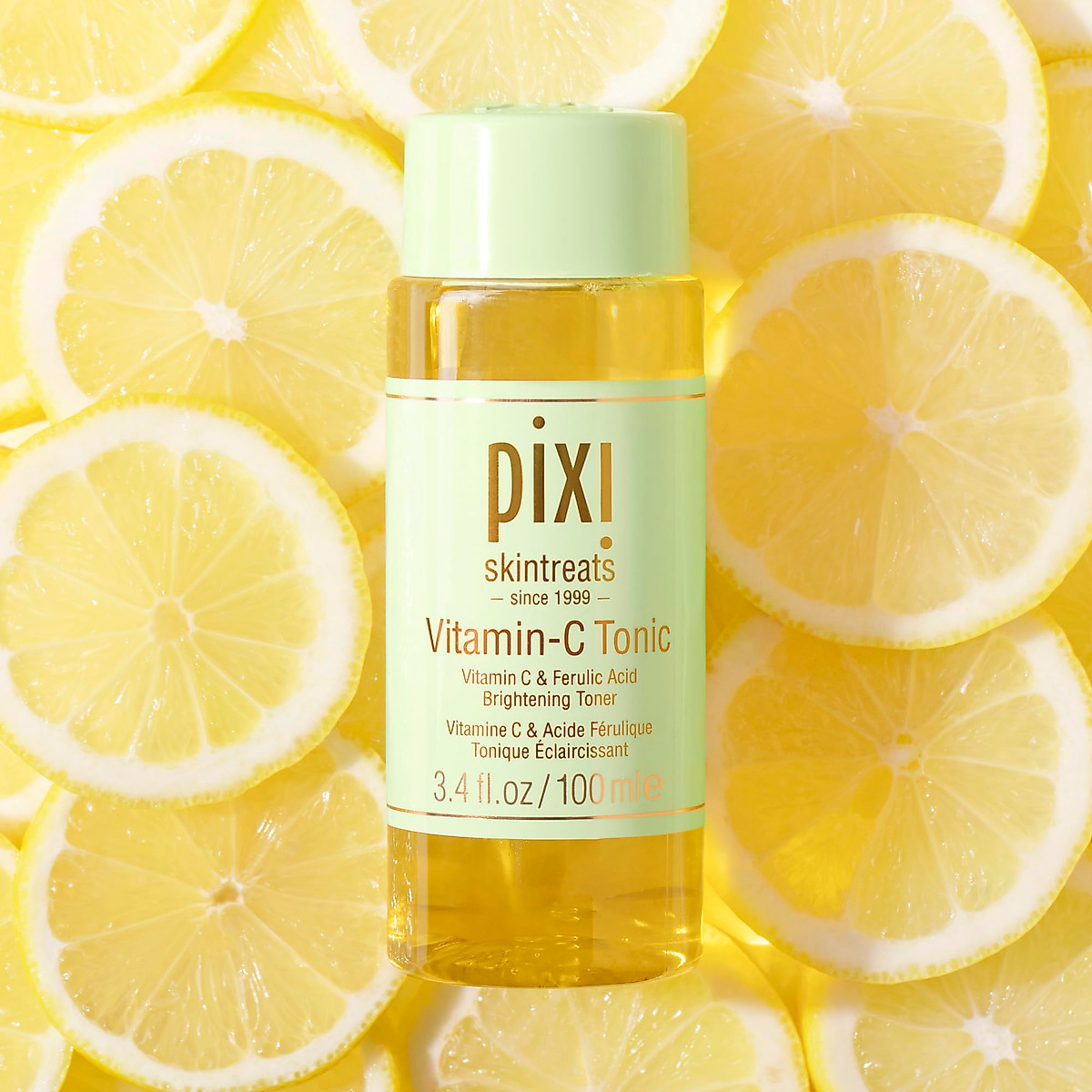 Pixi Vitamin-C Tonic,Brightening & Soothing Facial Toner, Boost Skin Luminosity, Infused with Vitamin-C & Ferulic Acid, Alcohol Free Daily Toner, 100ml / 3.4fl oz