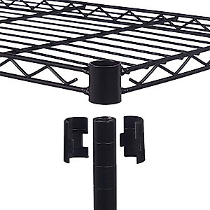 lapday 5-Shelf Adjustable Heavy Duty Storage Shelving Unit, Steel Organizer Wire Rack, Stable and Durable, 36" L x 14" W x 72" H (Black)