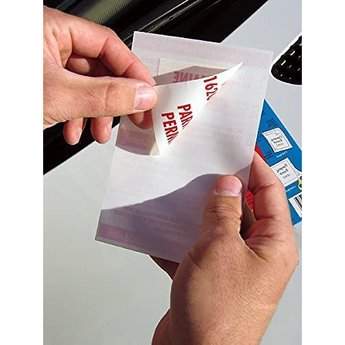 STICKER SHIELD - Windshield Sticker Applicator for Easy Application, Removal and Re-Application from Car to Car - 4 inch x 6 inch Sheets (8 Packs (16 Sheets Total))