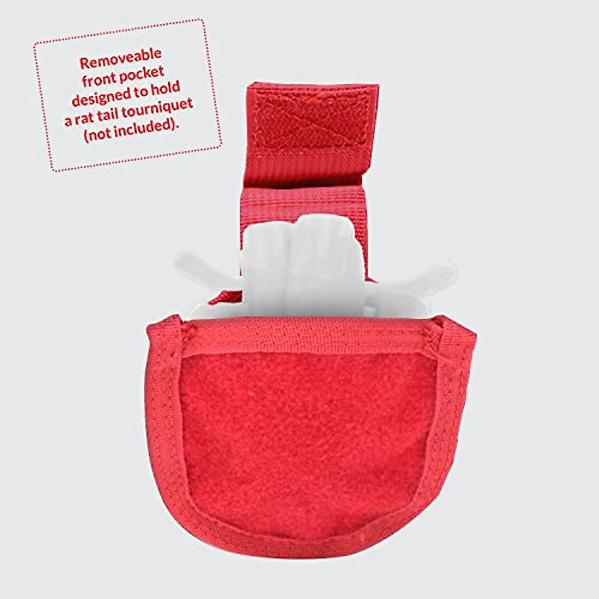 MediTac IFAK Molle - Eagle Type Tactical Trauma Kit Feat. Rip-Away Velcro Fastener, SOF Tourniquet, Celox Hemostatic Granules and Pressure Bandage, Bleeding Control Kit - Red