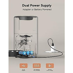 WOPET FT50 Automatic Cat Food Dispenser - Automatic Cat Feeders with Programable 1-6 Meals, Automatic Dog Feeder with Stainless Bowl, Timed Cat Feeder with 10S Voice Recorder for Cat and Dog, Black