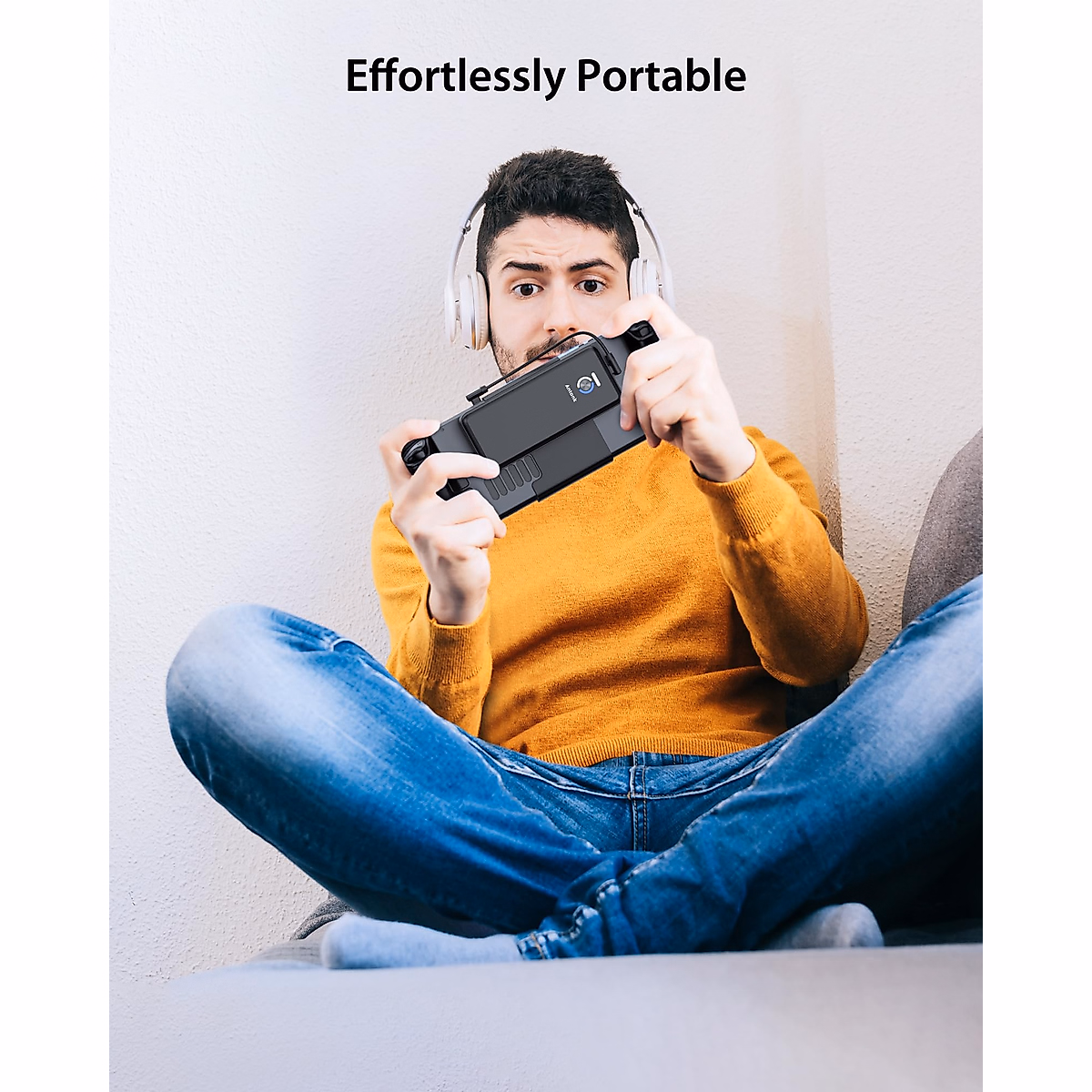 Antank Magnetic Power Bank Compatible with Steam Deck, 20000mAh 45W PD Fast 3.0 Charging Portable Battery Bank, External Battery Pack with Removable Magnetic Back Mount & Dual USB-C Cable