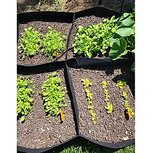 Fabric Raised Garden Bed, 128 Gallon 8 Grids Plant Grow Bags, 3x6FT Breathable Planter Raised Beds for Growing Vegetables Potatoes Flowers, Rectangle Planting Container for Outdoor Indoor Gardening