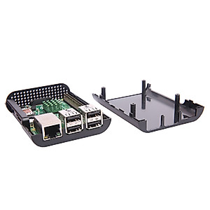 JBtek Jet Black Case for Raspberry Pi 3 Model B & Raspberry Pi 2 Model B - Access to All Ports
