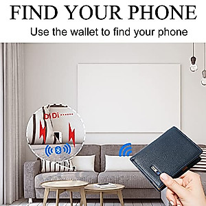 Anti-Lost Trackable Wallet for Men, Mens Wallet with GPS Position Locator & Bluetooth Tracker…