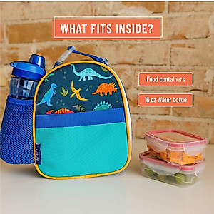 Wildkin Pack-it-All Backpack Bundle with Clip-in Lunch Box (Jurassic Dinosaurs)