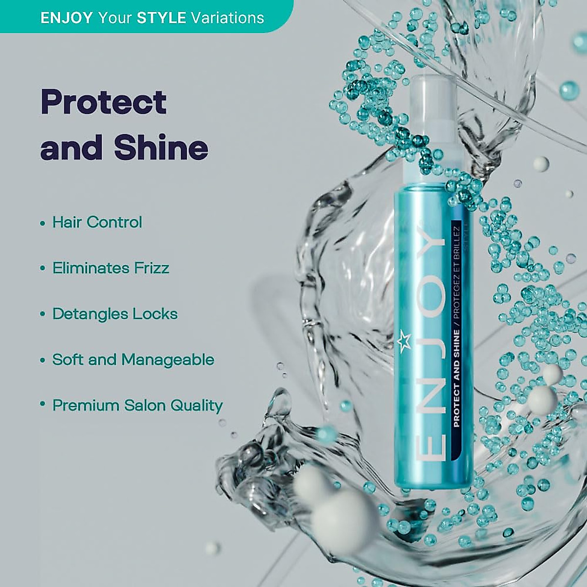 Enjoy Protect and Shine Serum, Fragrance, 3.4 Oz