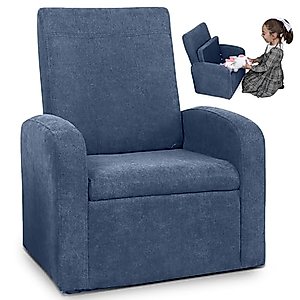 STASH Kids Sofa Chair, Toddler Sofa Chair w/Storage Toddler Fold Out Chair Foldable Couch for Kids upto 200lbs Toddler Chairs, Comfy Kids Lounge Chair