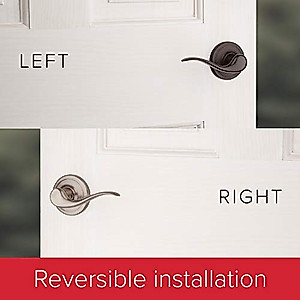 Kwikset 98150-002 Avalon Exterior Handle Only with Tustin Right Left-Handed Levers in, Satin Nickel