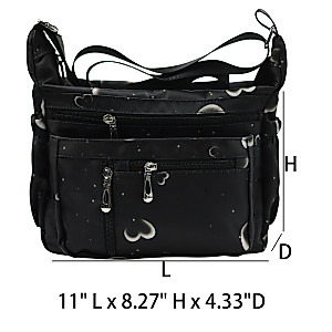 Fabuxry Purses and Shoulder Handbags for Women Crossbody Bag Messenger Bags (Floral-Heart)