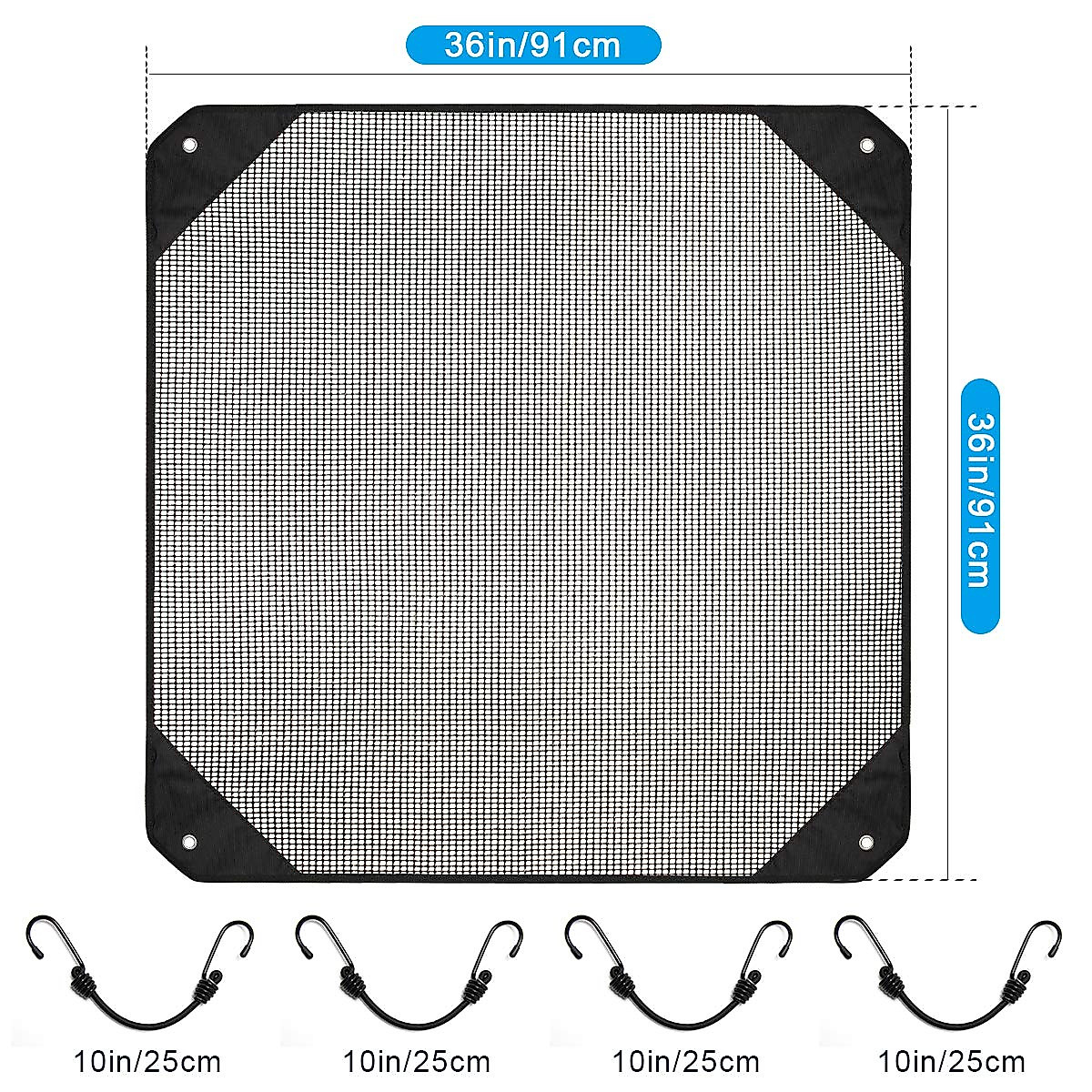 Luxiv Central Air Conditioner Leaf Guard, Mesh All Seasons Air Conditioner Top Leaf Cover Summer AC Outside Units Covers Leaf Guard AC Unit Cover (36 x 36in)