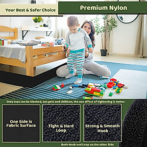 TEUVO 8cm x 3m Toy Blocker for Under Couch and Under Bed, Under Couch Blocker for Babies Toys and Pets Toys from Going Sliding Adjustable Gap Bumper Under Sofa & Under Furniture