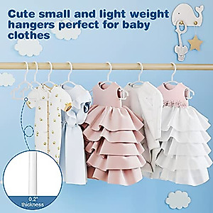 GoodtoU Baby Hangers for Closet 60Pack White Baby Clothes Hangers Bulk Kids Plastic Hangers Toddler Hangers Plastic Infant Hangers for Closet
