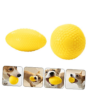 MERRYHAPY 2pcs Pet Toy Ball Dog Molar Toy Dog Soccer Toys Dog Squeaky Balls Dog Squeaky Toys Football Toys for Dog Pet Molar Toys Dog Balls Dog Football Toys Dog Bite Toys Pet Chew Toys