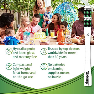 NexTemp® Single-Use Thermometers: Individually Wrapped 100-pack, Providing Superior Accuracy and Maximum Infection Control. Perfect for Businesses, Schools, First-Aid, Home, and Travel! (Celsius)