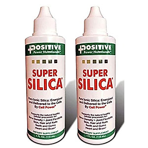 Super Silica Liquid Concentrate, 4 oz. Bottles (Pack of 2) Highest Absorption, Collagen Producing, Supports Healthy Bone Density, Joint Flexibility, Skin Hair and Nails and Pill Holder by GeoMetal™