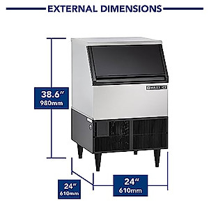 Maxx Ice MIM250 Self Contained Ice Maker, 250-Pound