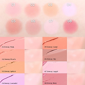 BBIA Ready To Wear Downy Cheek Cream Blush 8 Color - Creamy Blendable & Buildable Blush Dewy Texture & Matte Finish High Pigment Longlasting Lightweight Natural Face Makeup, 0.12oz (04 DOWNY LAVENDER)