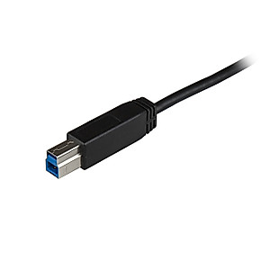 StarTech.com USB C to USB B Printer Cable - 1m / 3 ft - Superspeed - USB 3.1 - 10Gbps - USB C Printer Cable - USB Type C to Type B (USB31CB1M) , Black
