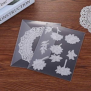 10 Pack Sturdy Clear Plastic Envelope Storage Pockets & 10Pack Rubber Soft Magnet Sheet for Cutting Dies Stencil Crafting Die Cuts Stamps Storage Sets Great for Stamper Crafter Porjects 0.5mm