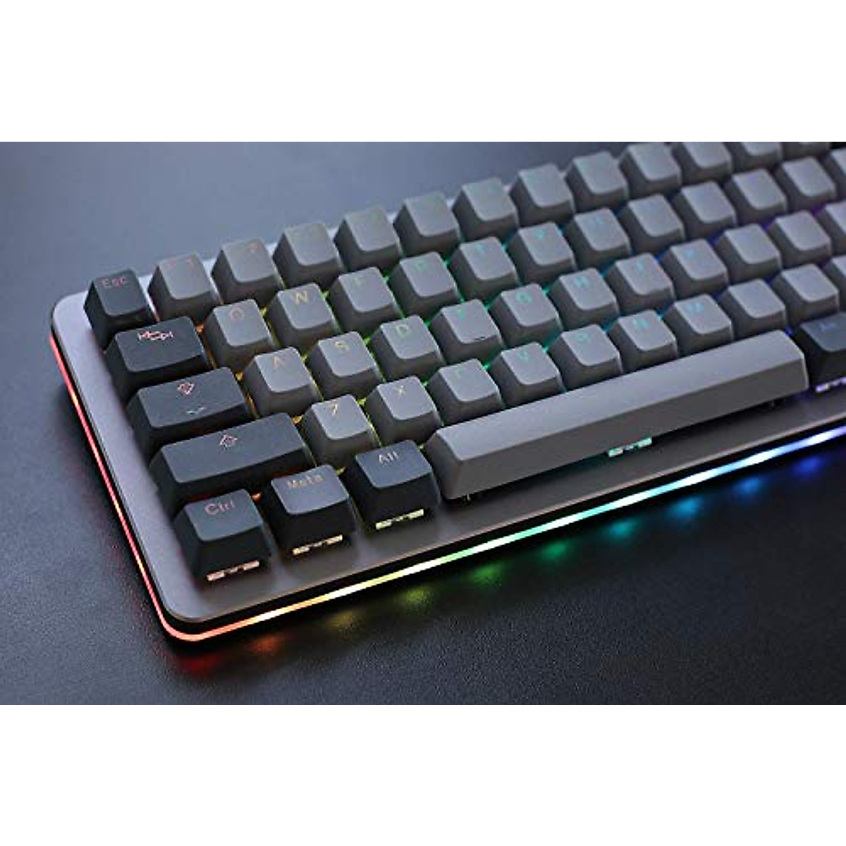 DROP ALT Mechanical Keyboard — 65% (67 Key) Gaming Keyboard, Hot-Swap Switches, Programmable Macros, RGB LED Backlighting, USB-C, Doubleshot PBT, Aluminum Frame (Cherry MX Brown RGB, Gray)
