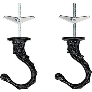 QLXHBOT Ceiling Hooks, Heavy Duty Swag Hook 65mm/2.6" with Screws Bolts and Toggle Wings for Hanging Plants Ceiling Installation Cavity Wall Fixing (3 Sets)