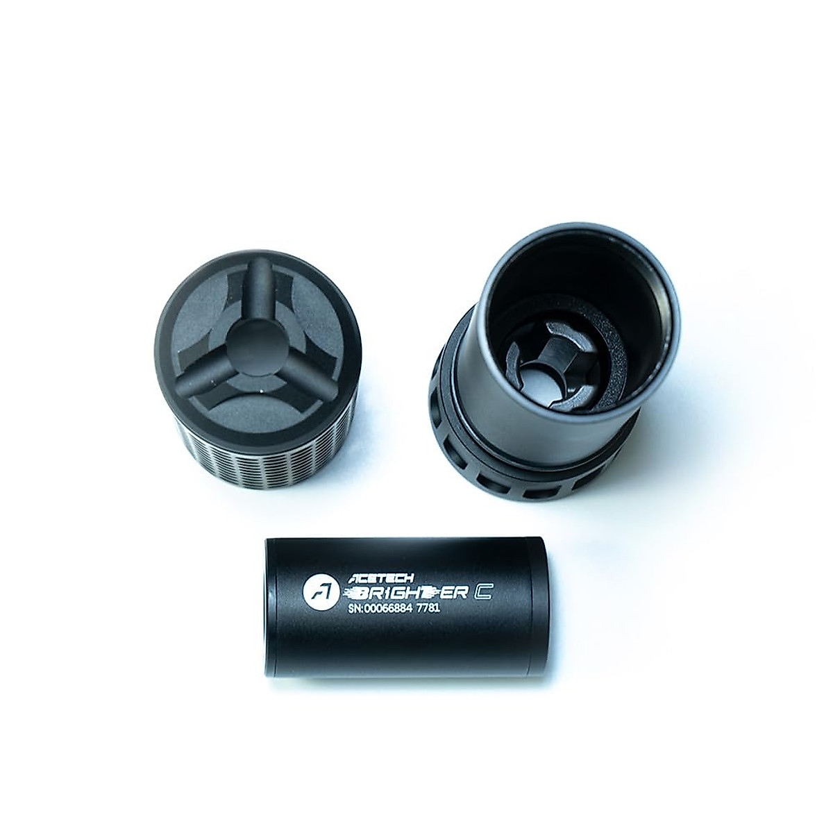 ACETECH Airsoft Riffle Tracer Unit Predator MKII 14mm CCW Negative Thread Glow in The Dark BB LED Beam Lighting Effect (Green/Gel BB Available, Black)