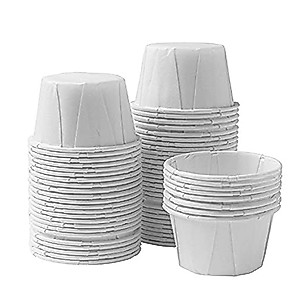 Vakly Disposable Paper Souffle Medicine Cups 1 Ounce [Pack of 500] Cups for Medication Distribution, Pills, Tasting, Condiments, Food and Dessert Serving (500)