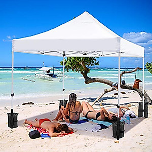 Leader Accessories Heavy Duty Premium 600D 4Pcs/Pack Canopy Weight Bags Instant Shelters Gazebo Sand Bags for Pop up Canopy,25Lbs/PC Upgraded Huge Capacity