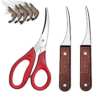 3 Pcs Shrimp Deveiner Tool Shrimp Cleaner, ShrimpThread Knife Shrimp Deveining Tool，Shrimp Peeler Set, Toad Fish Shrimp Cleaner Shrimp Peeler