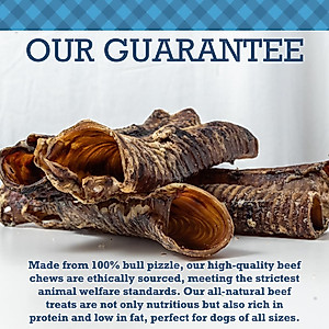Country Living 12-Inch Beef Trachea Dog Treats - 100% Natural, High-Protein, Low-Fat Chews with Chondroitin for Joint Support, Nutrient-Rich, No Artificial Additives - 5-Pack