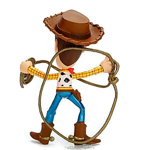 Metals 98346 Disney Pixar Toy Story Woody with Lasso Die Cast Collectible Toy Figure, 4", Yellow