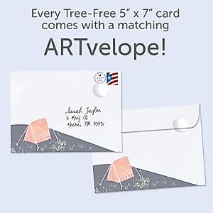 Tree-Free Greetings - Birthday Cards - Artful Designs - 1 Card + Matching Envelopes - Made in USA - 100% Recycled Paper - 5"x7" - The Greatest Adventure (GO65233)