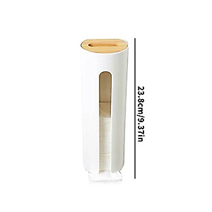 Eioflia Really Useful Box Plastic Storage Box Cotton Pad Dispenser Wall Mounted Cosmetic Make Up Cotton Pads Holder Storage Container with Lid