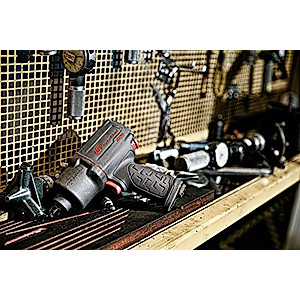 Ingersoll Rand 2235TiMAX 1/2” Drive Air Impact Wrench – Lightweight 4.6 lb Design, Powerful Torque Output Up to 1,350 ft-lbs, Titanium Hammer Case, Max Control, Gray