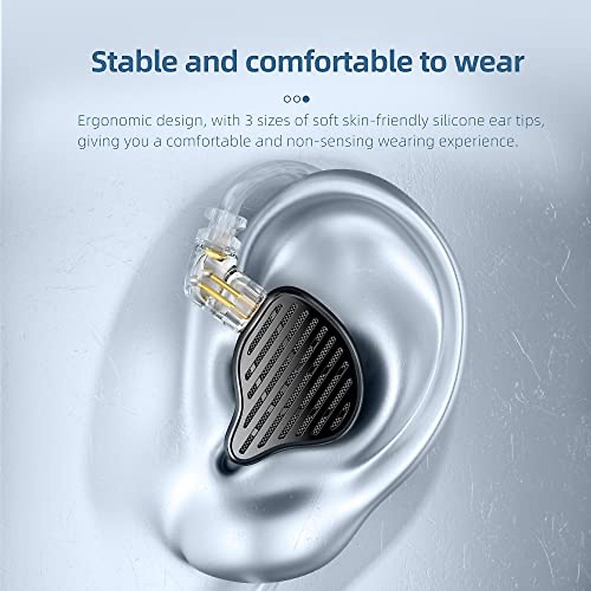 KZ x HBB PR2 in Ear Monitor Headphones 13.2mm Planar Magnetic Driver Noise Cancelling Headphones HiFi IEM Earphones for Musicians Audiophiles DJ, Detachable 2pins Cable (No mic, Black)