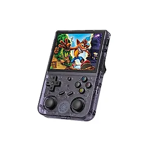 RG353V Retro Handheld Game Console - Dual OS Android 11 and Linux - 64Gb TF Card Pre-Installed with 4452 Games - Handheld Emulator 3.5 IPS Screen 3200 Mah Battery. Plug & Play Video Games (RG353V-Purple)
