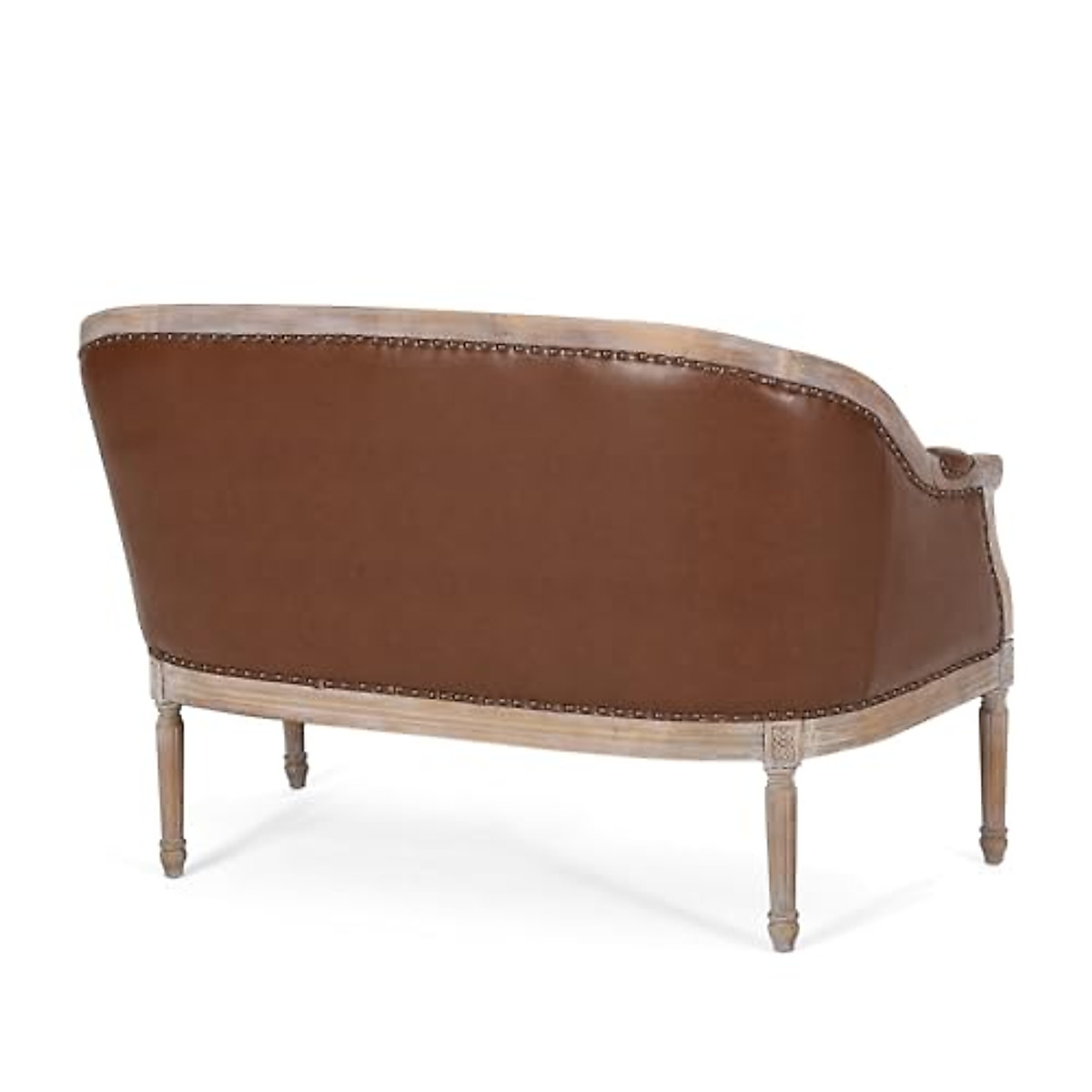 Christopher Knight Home Faye Tufted Upholstered Loveseat - Cognac Brown/Antique