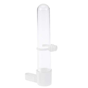UKCOCO Bird Food Water Dispenser- Bird Feeder Automatic Hanging Bird Parrot Feeding Cup, Clear Bird Cage Feeder Cage Accessories for Finch Parakeet Small Bird 65ML (Random Color)