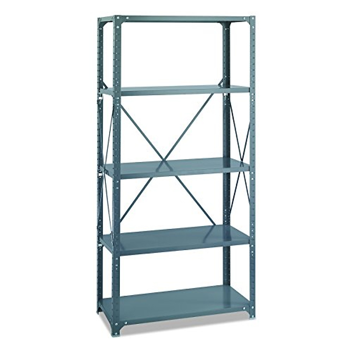 Safco Products 6266 Commercial Shelf Kit 36" W x 18" D x 72" H with 5 Shelves, Gray