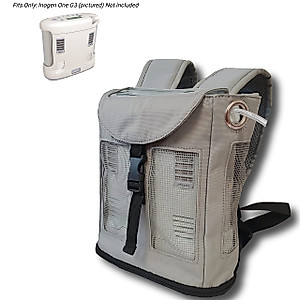 O2TOTES USA Premium Ultra Lightweight Backpack fit for the Inogen One G3 Unit (Patented Design) (gray) Fits Units: IS0-300 OR IO-300/NEW IMPROVED DESIGN