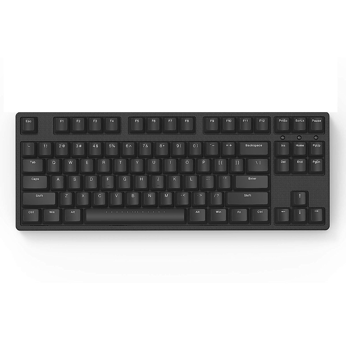 ikbc W200 Wireless Mechanical Keyboard with Cherry MX Red Switch for Windows and Mac OS, Enables Media Key and LED Indicator (2.4G Dongle, USB 2.0, PBT Double Shot 87 Keycaps, Black Color, ANSI/US)