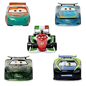Disney Store Official Cars Pull 'N' Race Series Set of 5 Pullback Pixar Toys - Die Cast Metal, 1:43 Scale, 15th Anniversary Edition Cars Toys, Diecast Cars Multi Pac with Window Display