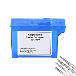 Feather Scalpel Blade Remover, Handheld Sharps Container, Disposable